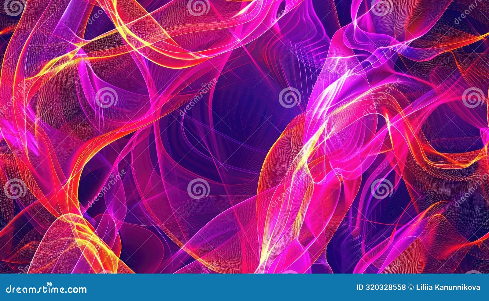 A Mesh of Interconnected Technology Particles and Lines, Illuminated ...