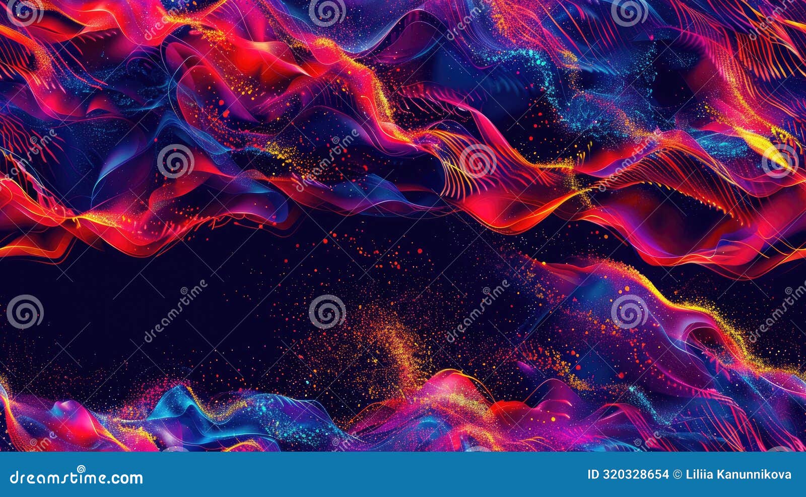 A Mesh of Interconnected Technology Particles and Lines, Illuminated ...