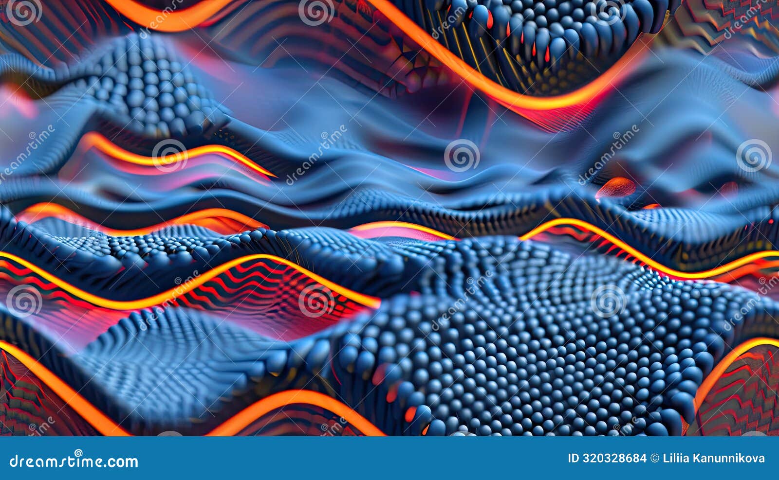 A Mesh of Interconnected Technology Particles and Lines, Illuminated ...