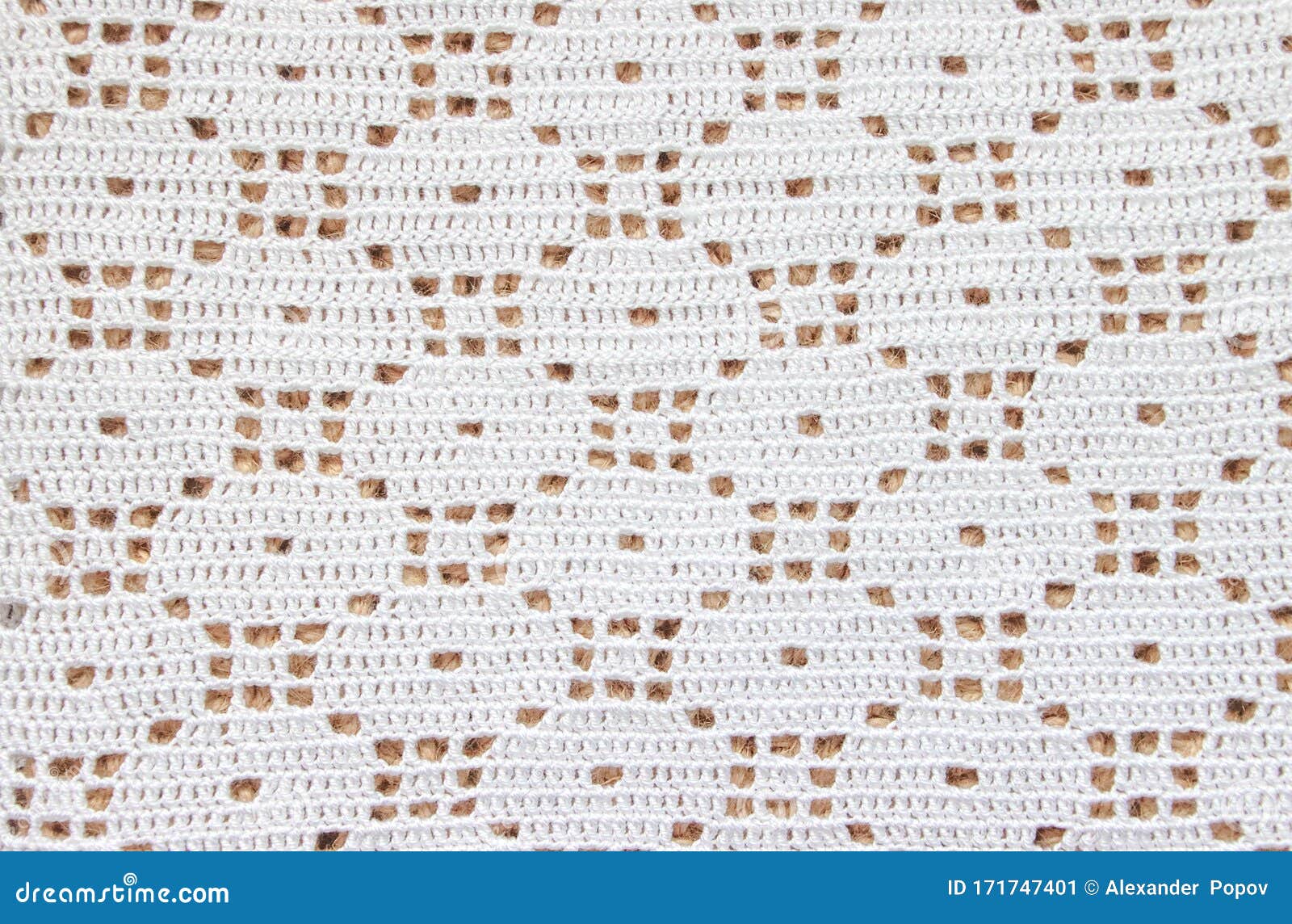 Mesh Knitted with White Thread Stock Image - Image of flat, knitting ...