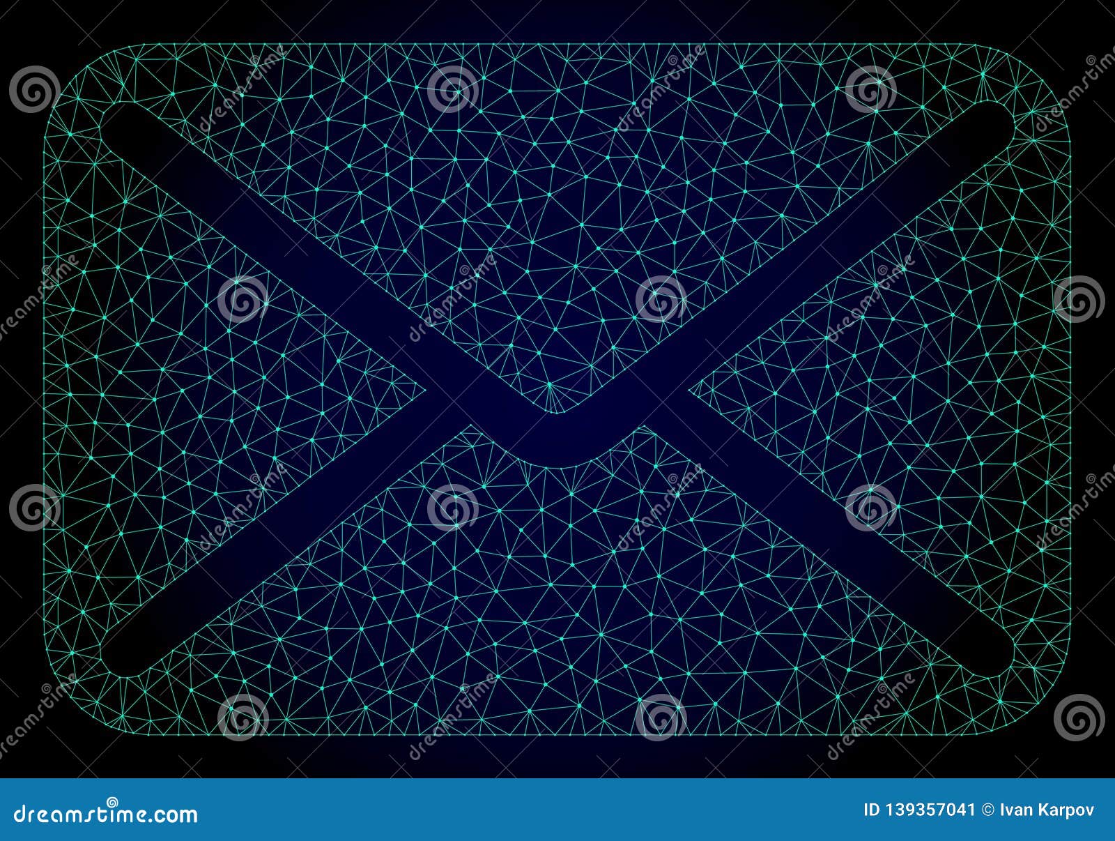 Letter Polygonal Frame Vector Mesh Illustration Stock Vector ...