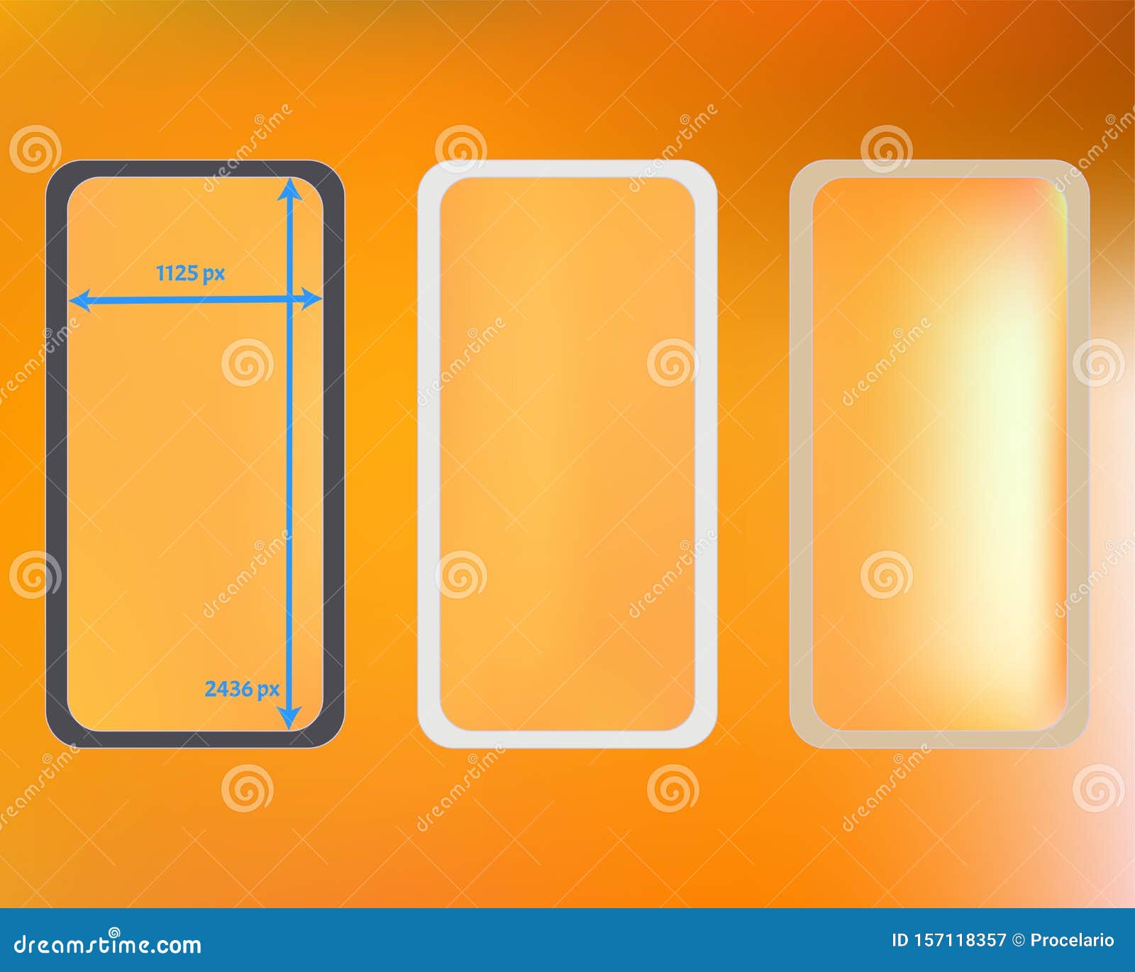 Mesh, Multicolor Phone Backgrounds Kit. Stock Vector - Illustration of ...