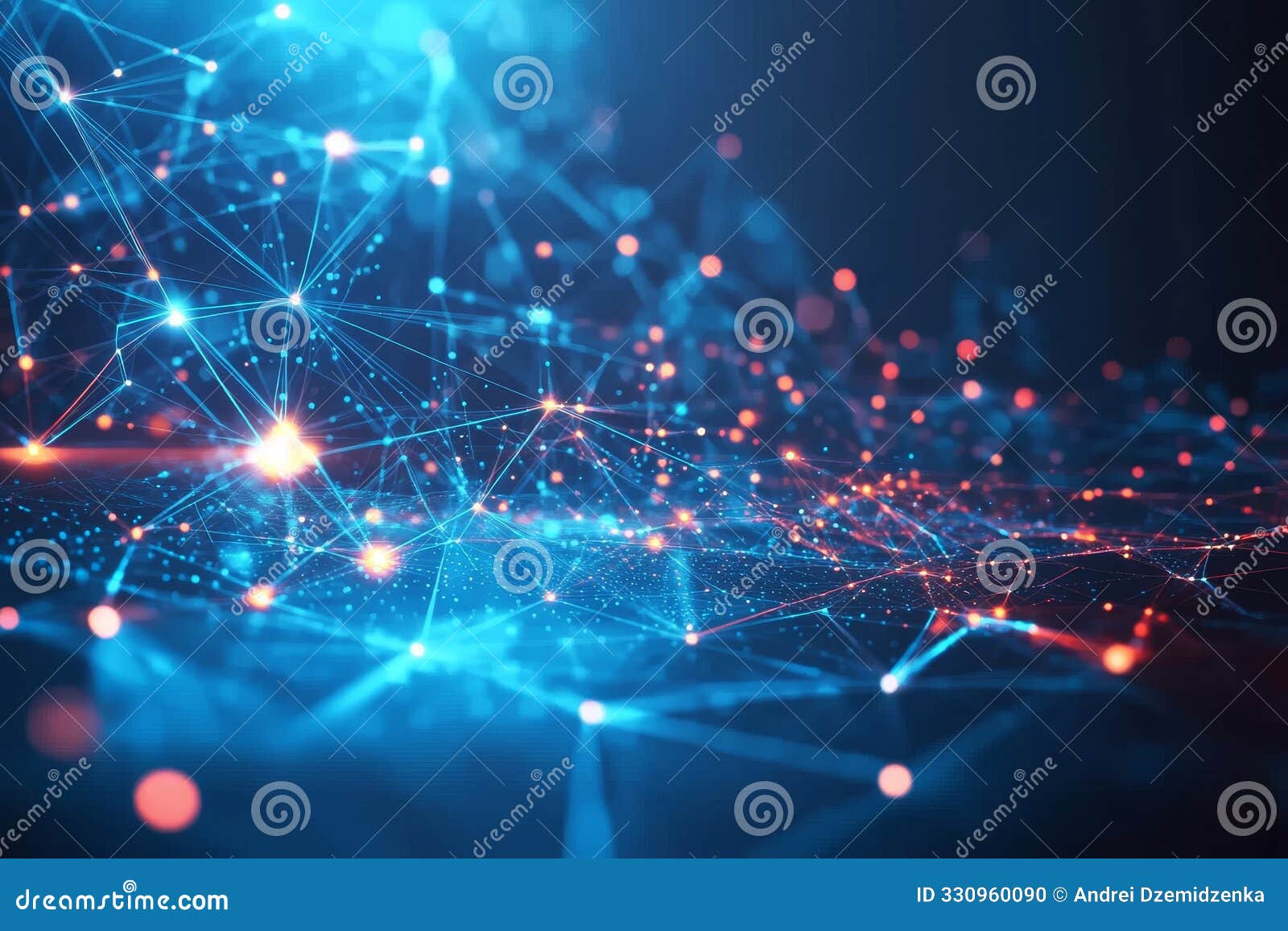 A Mesh or Net with Lines and Geometric Shapes Detailed in 3D. Abstract ...