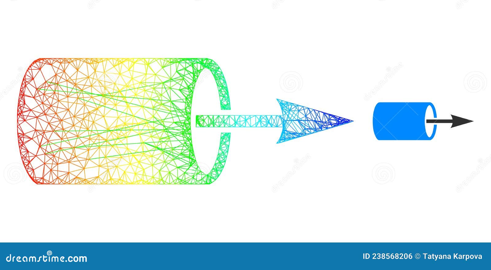 Pipe Flow Direction Icon Round Bubble Collage Vector Illustration ...