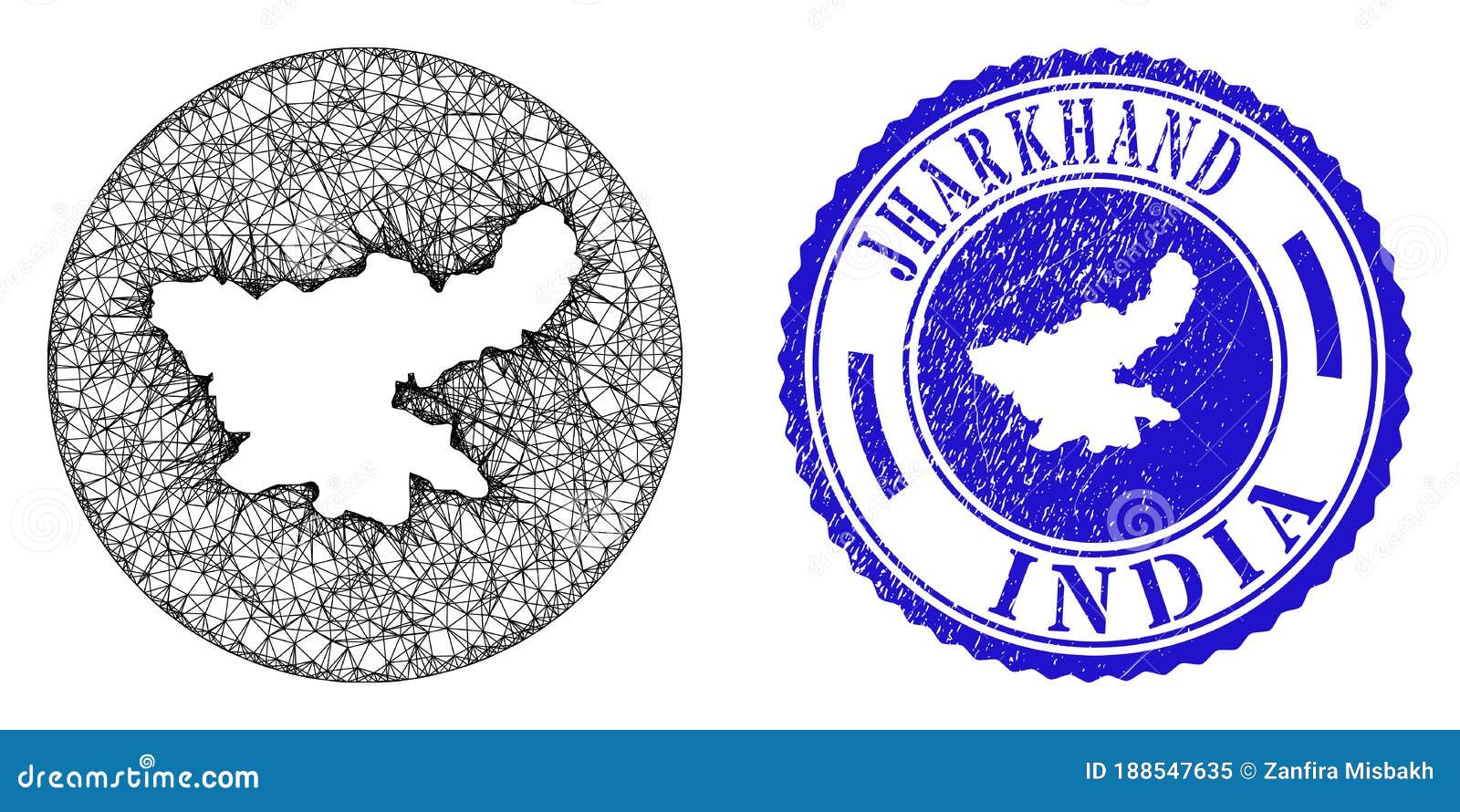 Mesh 2D Hole Corvo Island Map And Grunge Round Stamp Vector ...