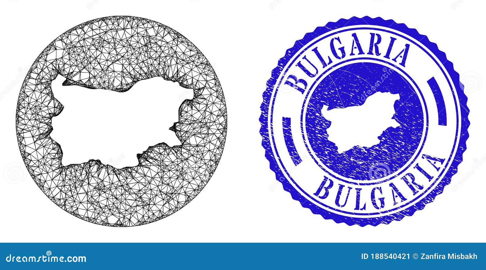 Mesh Net Inverted Tiran Island Map And Distress Circle Stamp Seal ...
