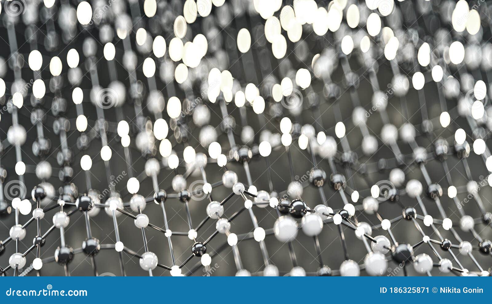 Mesh of Nodes and Connections 3D Render Stock Illustration ...