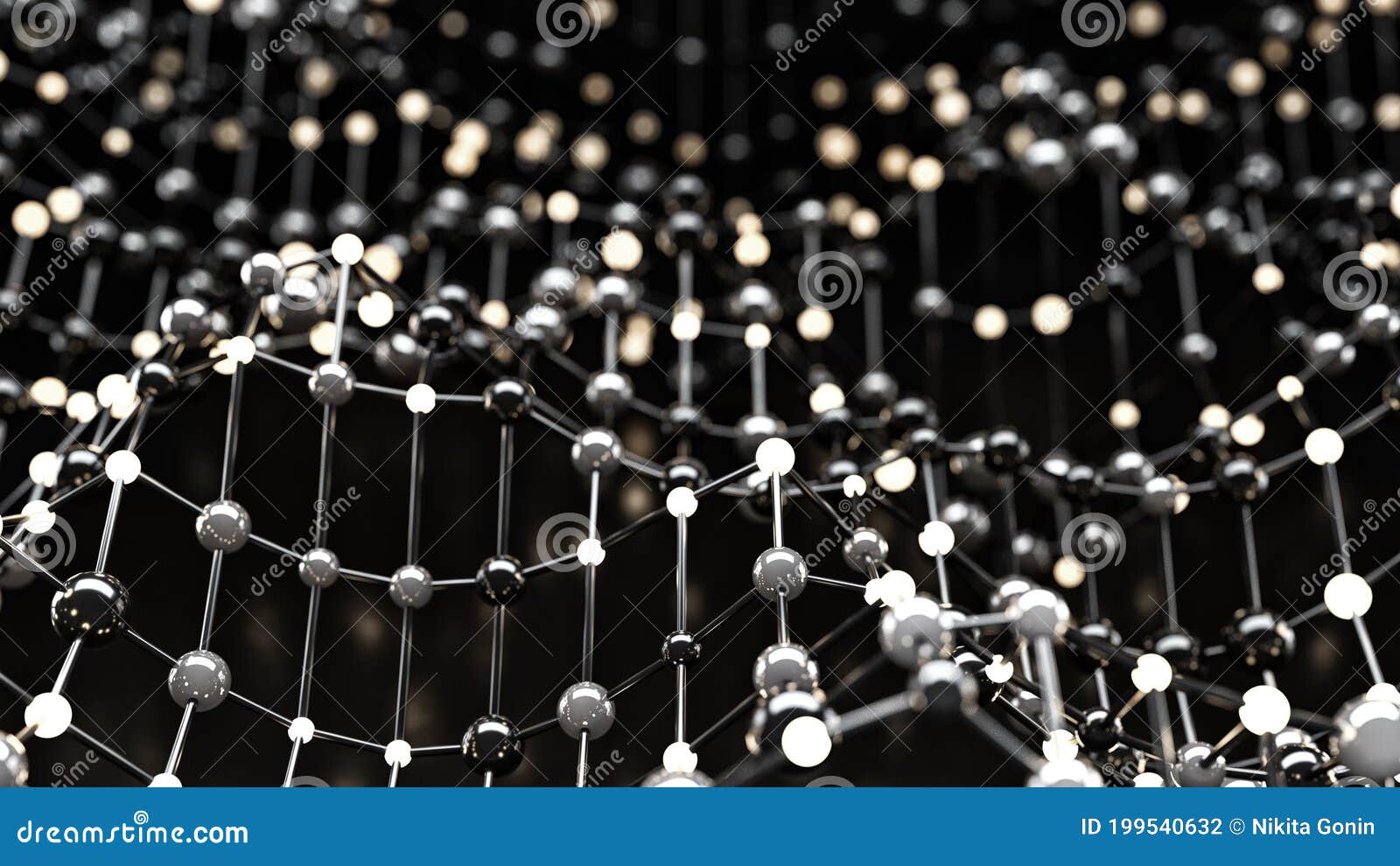 Mesh of Nodes and Connections 3D Render Stock Illustration ...