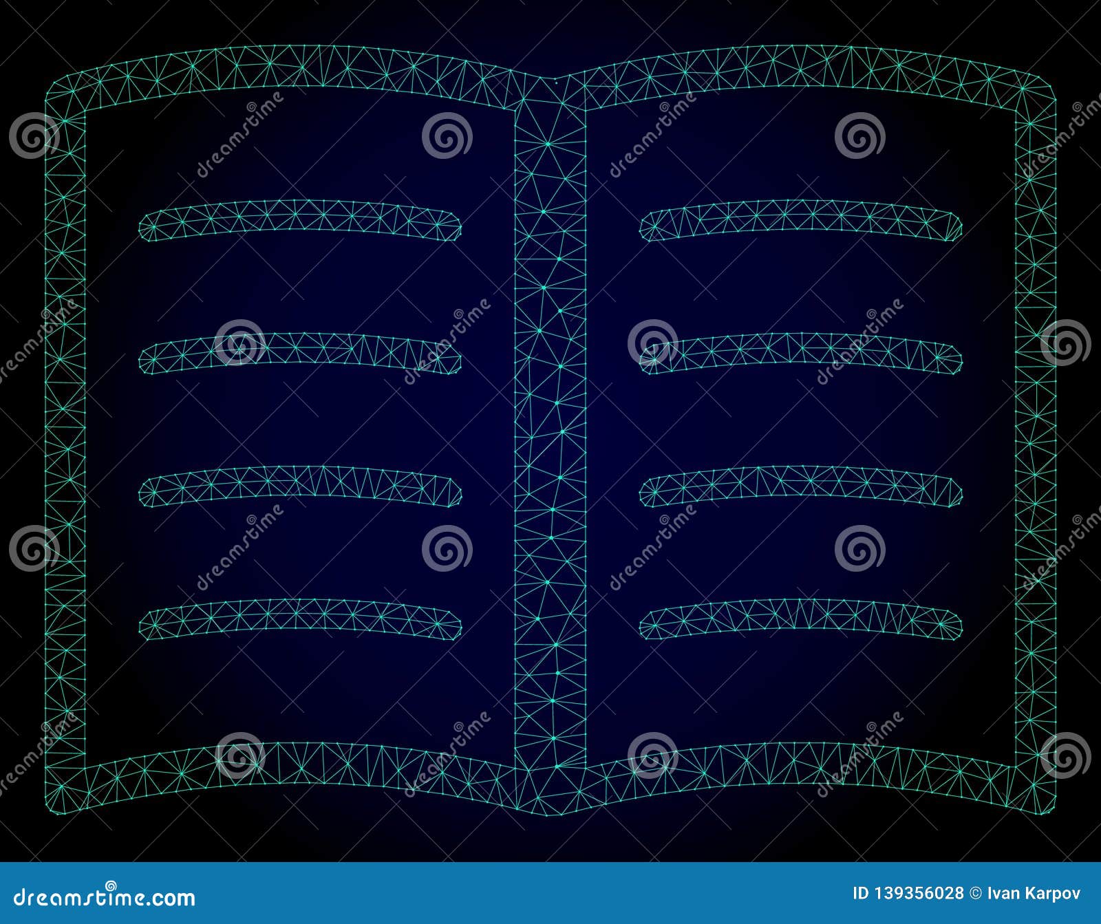 Open Book Polygonal Frame Vector Mesh Illustration Stock Vector ...