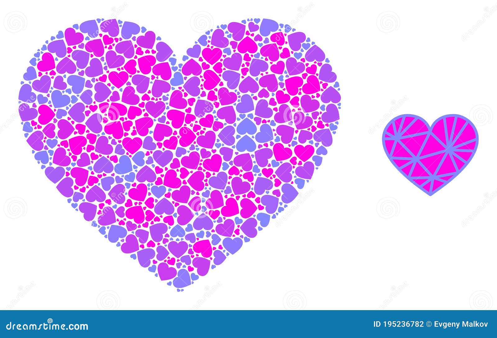Mesh Pink Heart Recursion Collage of Self Icons Stock Vector ... Mesh Pink Heart Recursion Collage of Self Icons Stock Vector ...