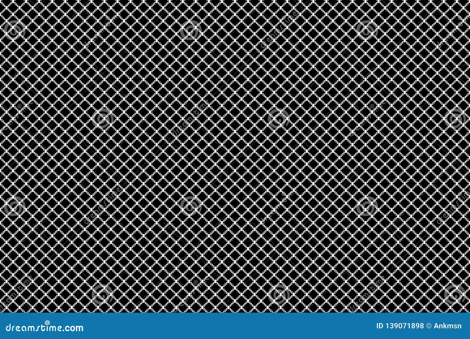 Mesh Pixel Ornament Black Seamless Pattern Stock Vector - Illustration ...