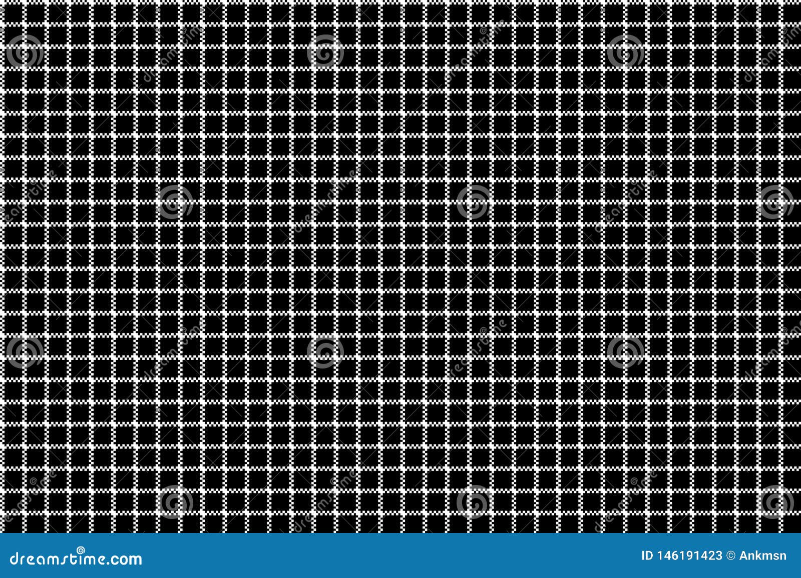 Mesh Pixel Ornament Black Seamless Pattern Stock Vector - Illustration ...