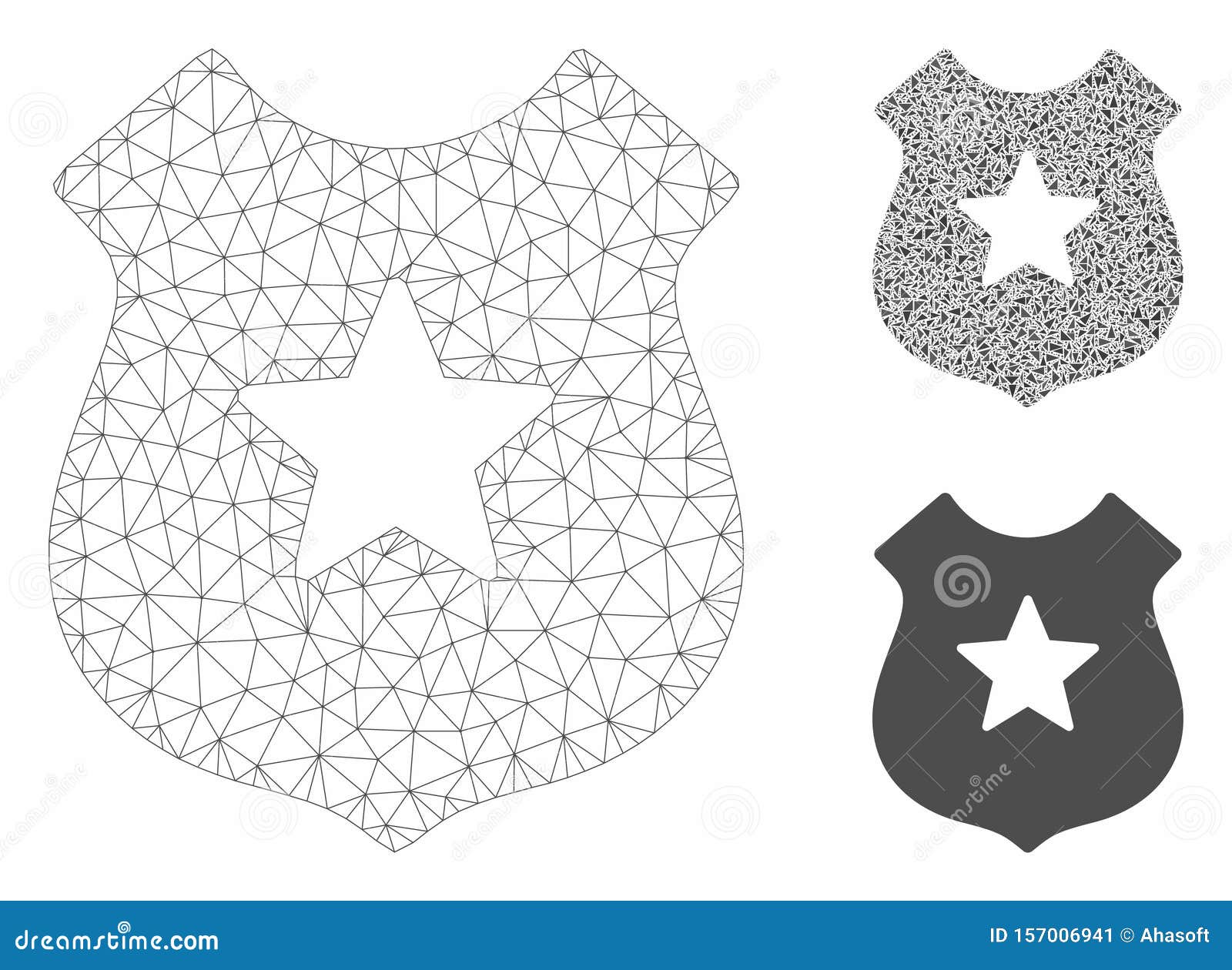 Police Shield Vector Mesh 2D Model and Triangle Mosaic Icon Stock ...