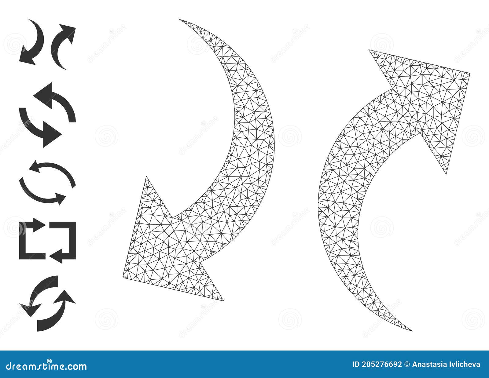 Web Network Exchange Arrows Icon with Simple Symbols Stock Vector ...