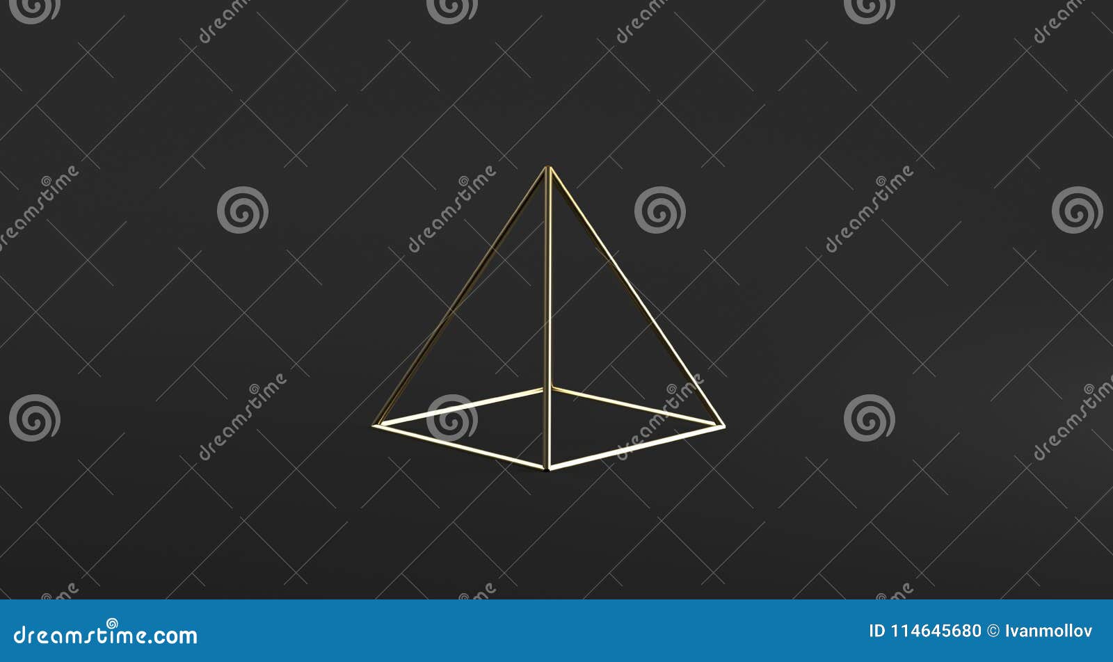 Mesh Pyramid De Mirada Realista Stock de ilustración - Ilustración de ...