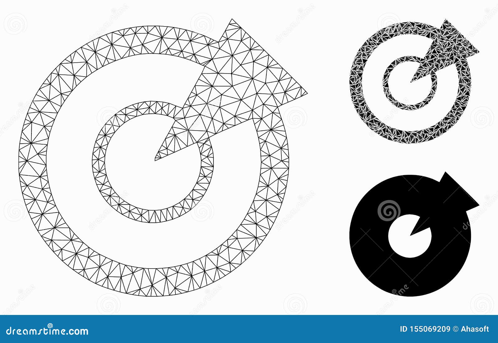Radar Vector Mesh 2D Model and Triangle Mosaic Icon Stock Vector ...