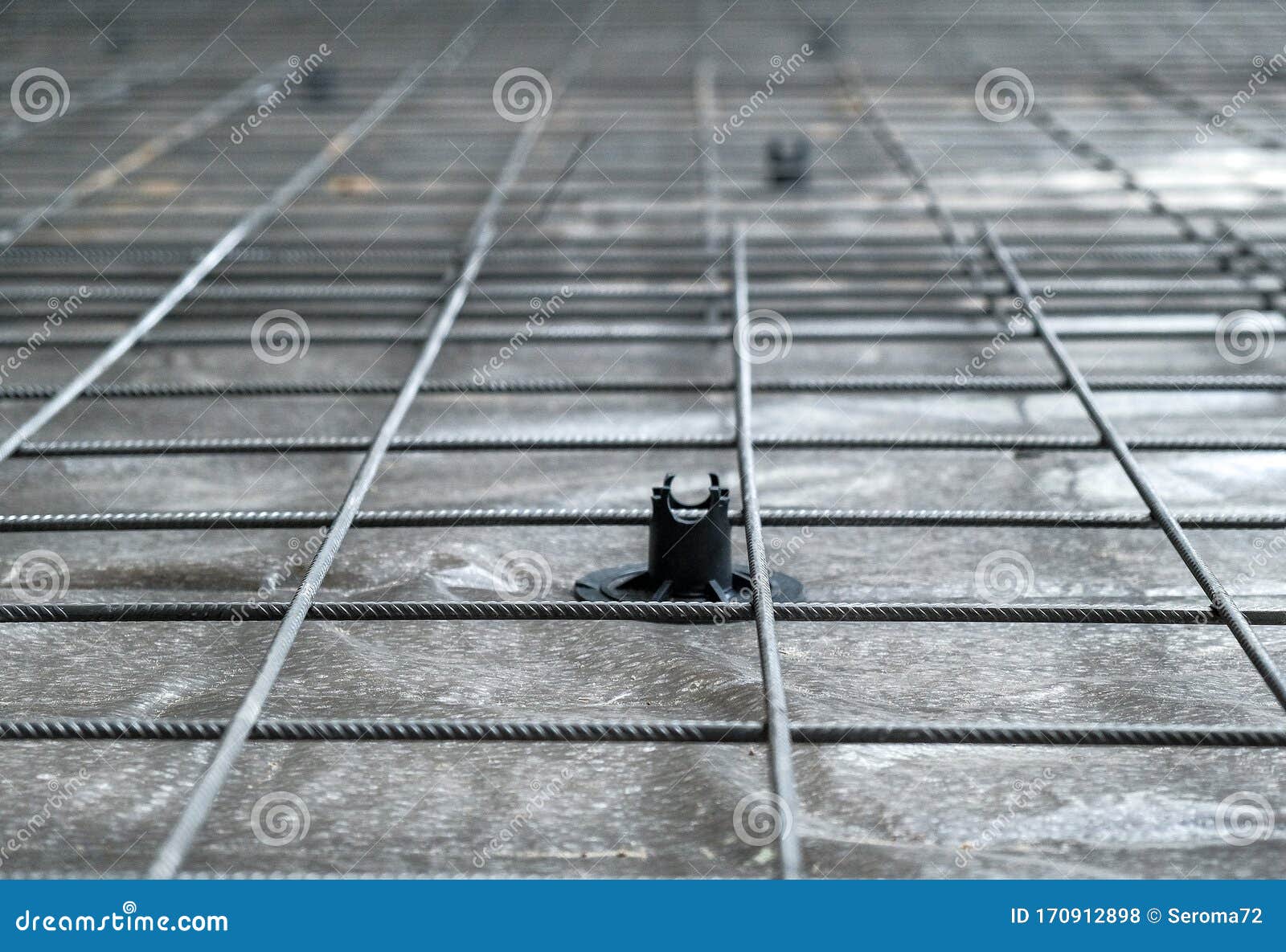 The Mesh for Reinforcement Concrete Slab in the Garage Stock Photo ...