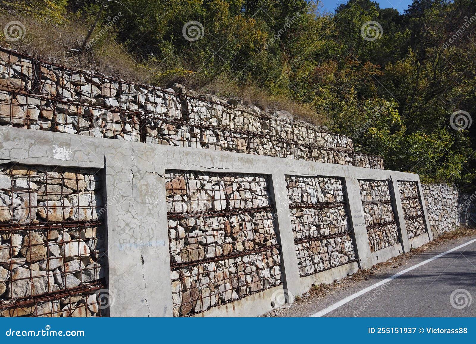 Mesh with rocks stock image. Image of mesh, barrier - 255151937