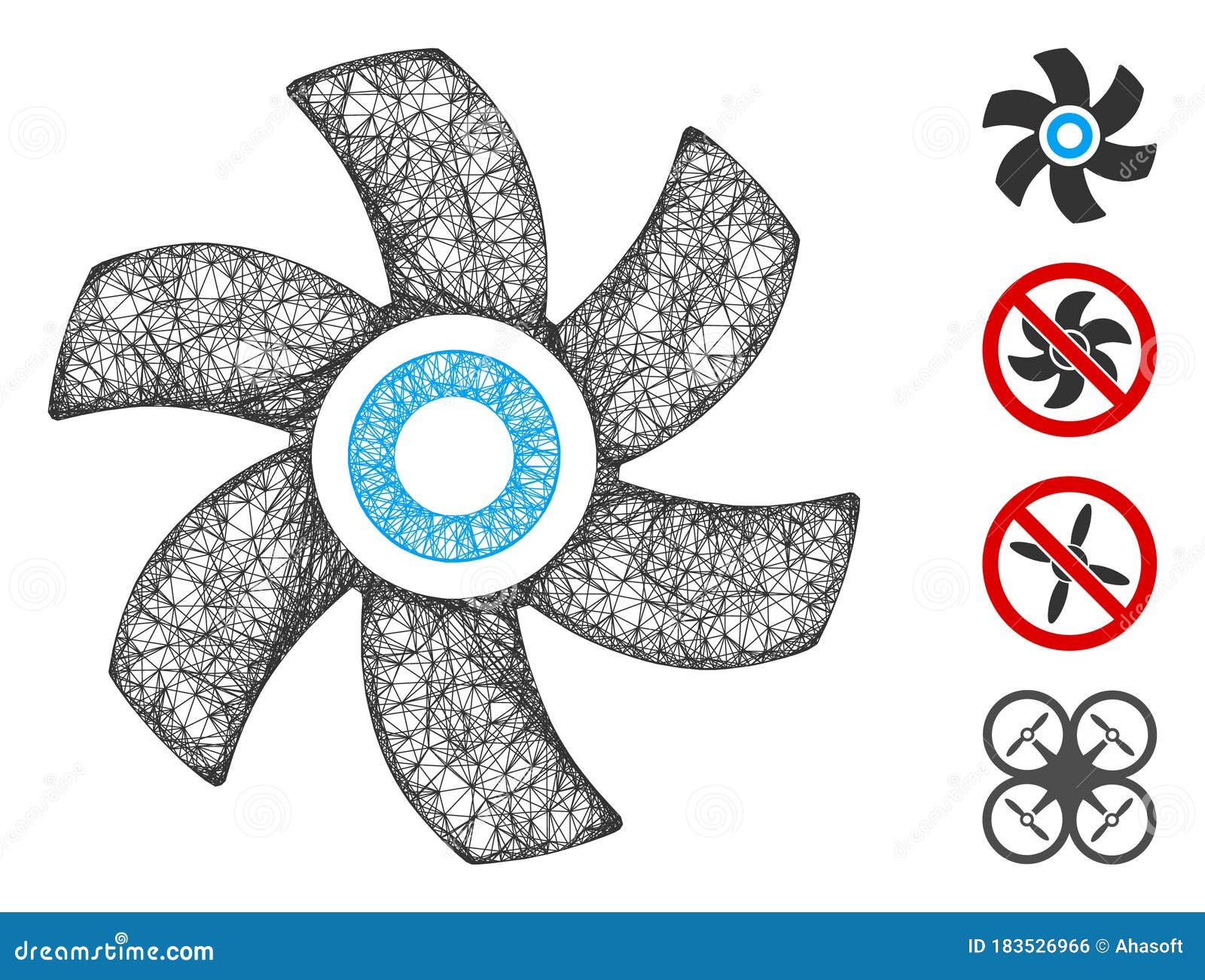 Rotor Web Vector Mesh Illustration Stock Illustration - Illustration of ...