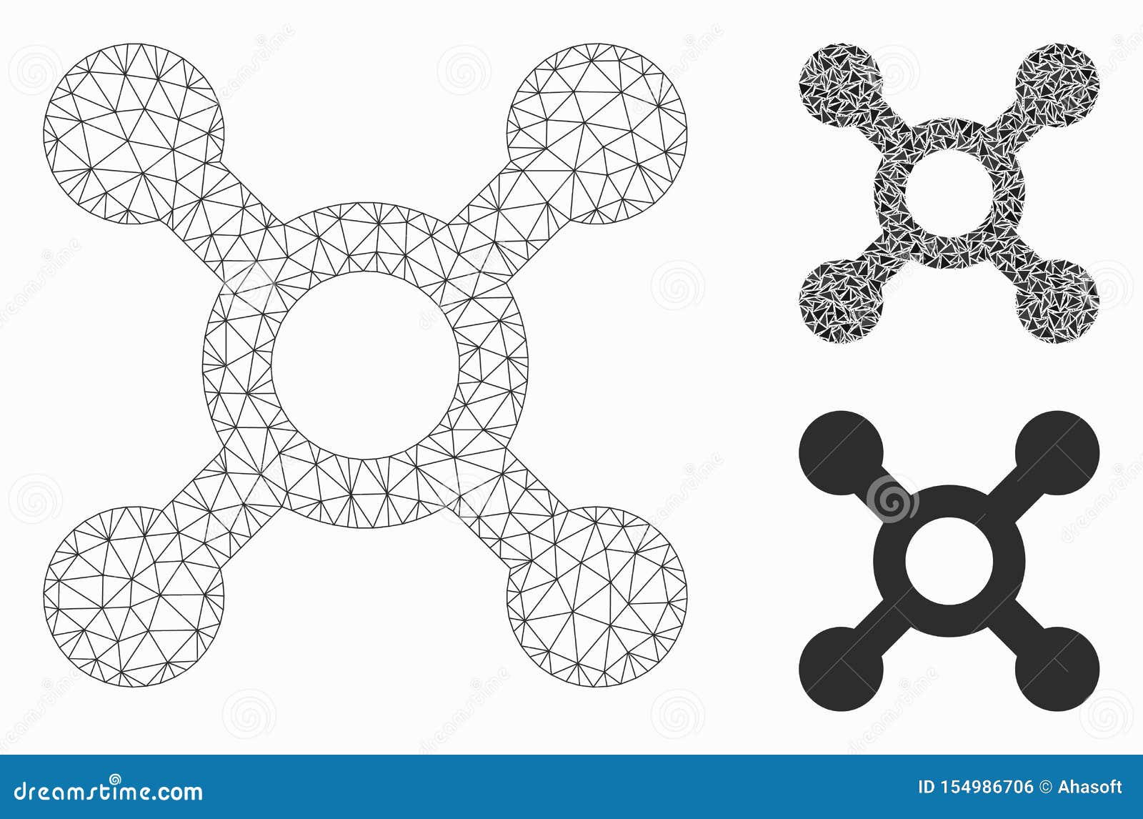 Roulette Vector Mesh Network Model and Triangle Mosaic Icon Stock ...