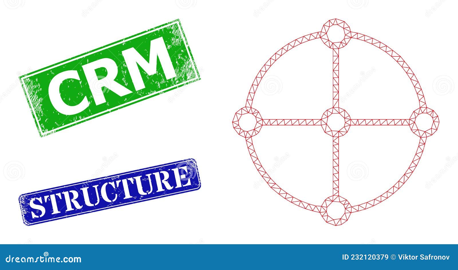 2D Mesh Round Stencils Map Of Hvar Island With Scratched Stamp Stock ...