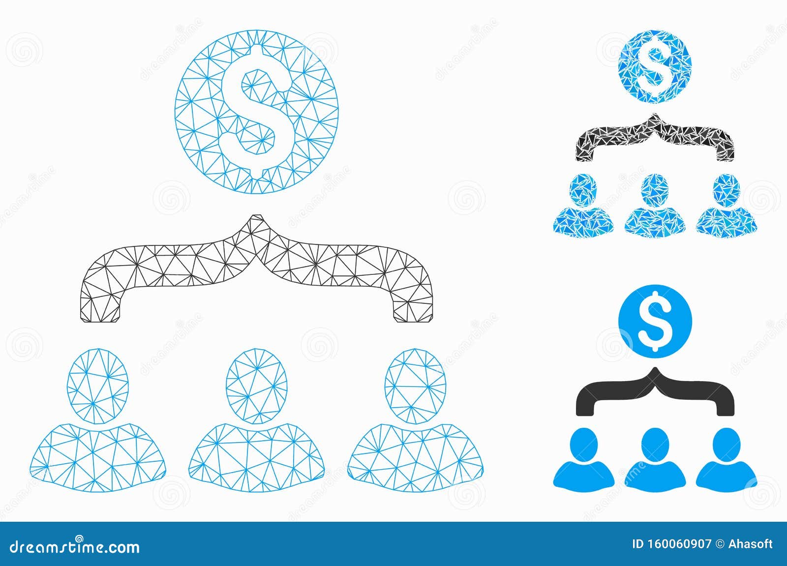 Sales Funnel Vector Mesh 2D Model and Triangle Mosaic Icon Stock Vector ...
