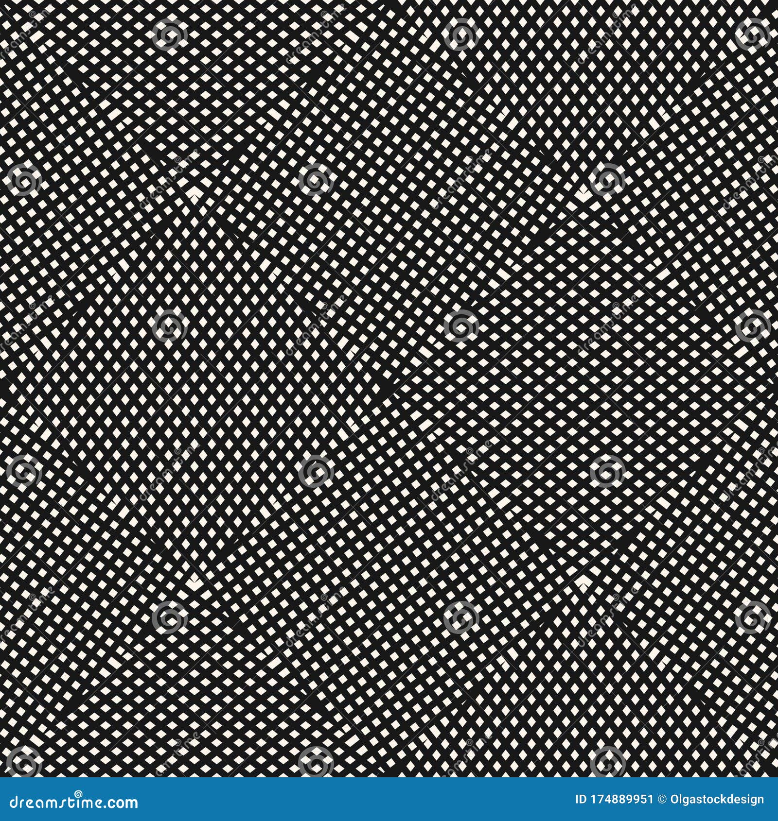 Mesh Seamless Pattern. Black and White Vector Texture with Square Grid ...