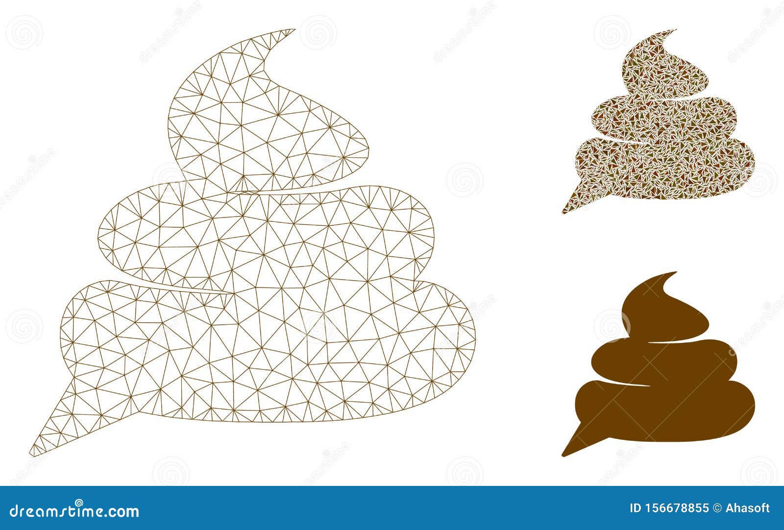 Shit Idea Cloud Vector Mesh Network Model and Triangle Mosaic Icon ...