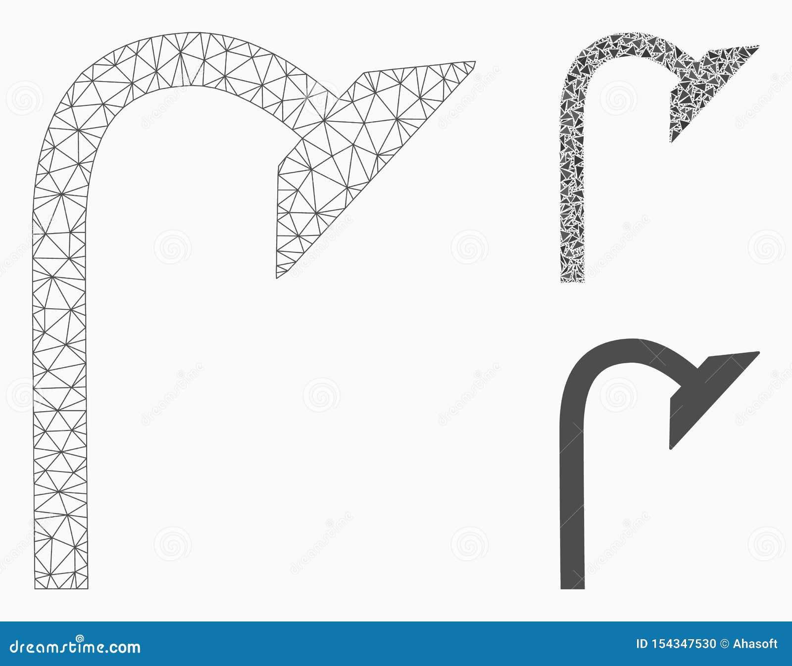 Shower Pipe Vector Mesh 2D Model and Triangle Mosaic Icon Stock Vector ...