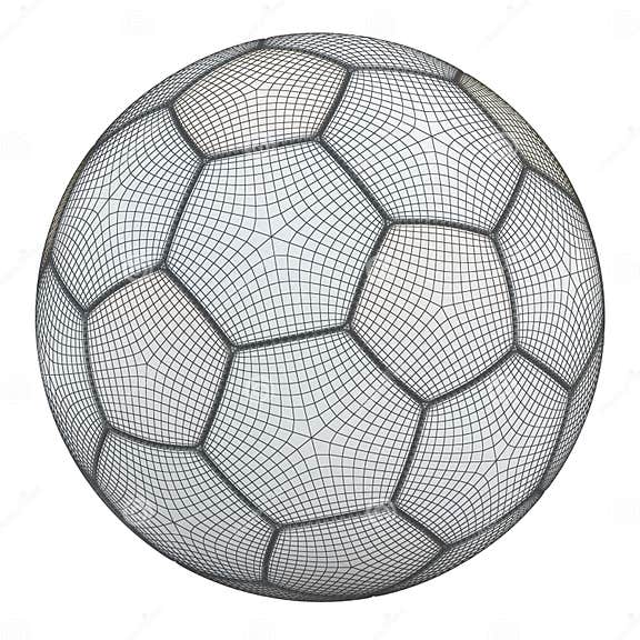 Mesh of soccerball stock illustration. Illustration of futuristic ...