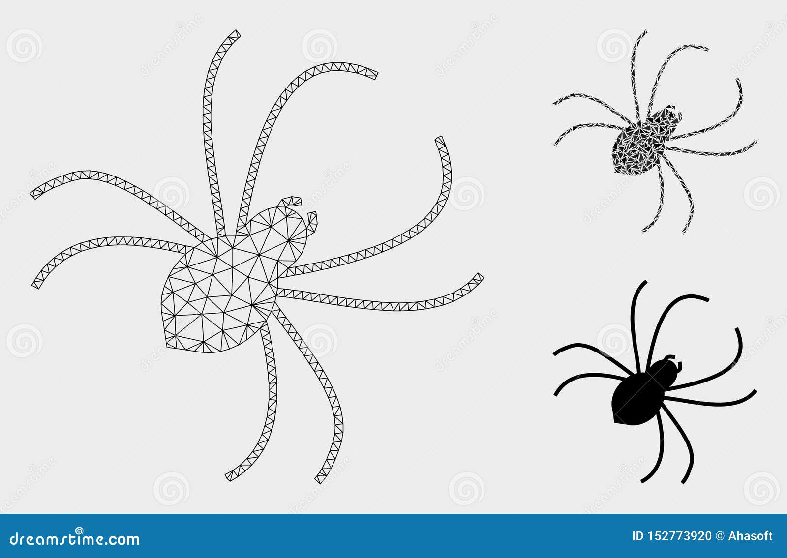Spider In A Triangular Frame Spider Minimalist Logo Vector Illustration ...