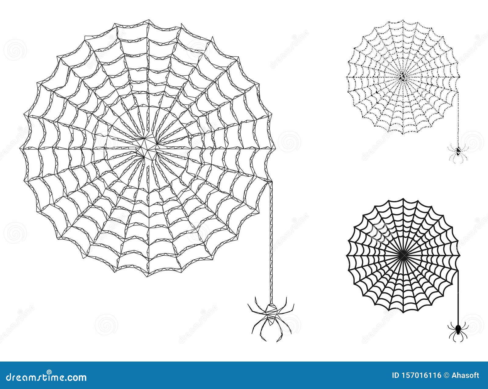 Spider Net Vector Mesh 2D Model and Triangle Mosaic Icon Stock Vector ...