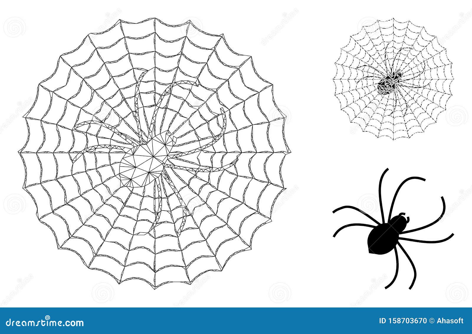 Spider In A Triangular Frame Spider Minimalist Logo Vector Illustration ...