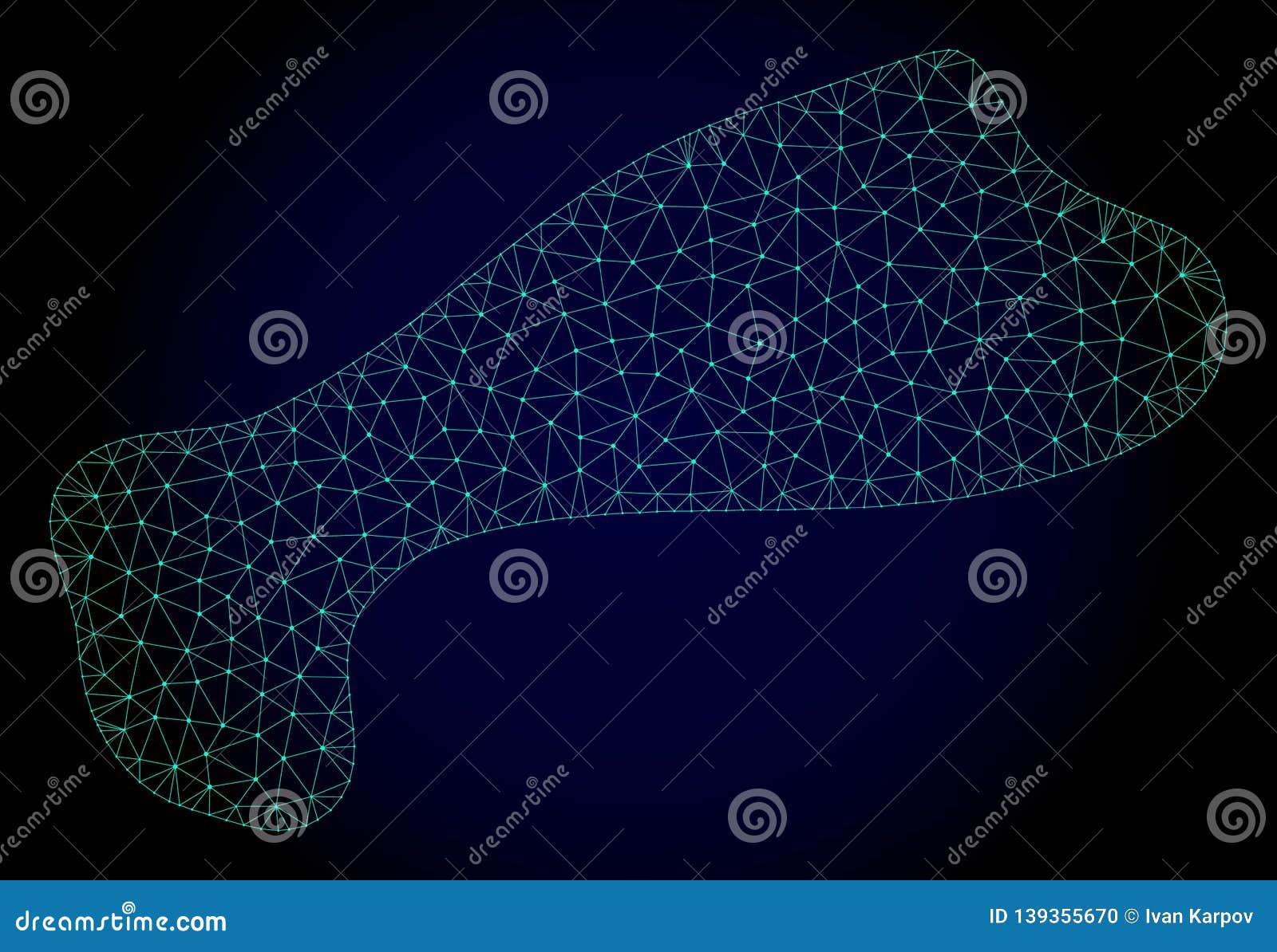 Spot Polygonal Frame Vector Mesh Illustration Stock Vector ...