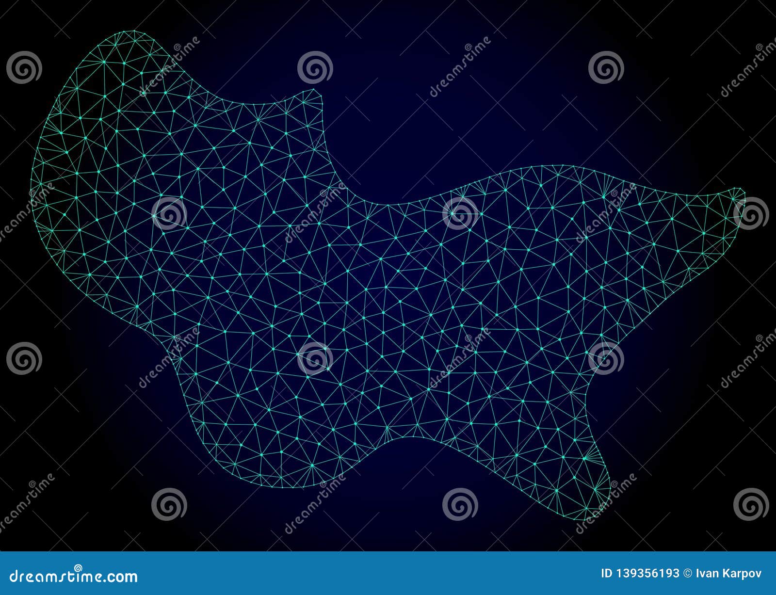 Spot Polygonal Frame Vector Mesh Illustration Stock Vector ...