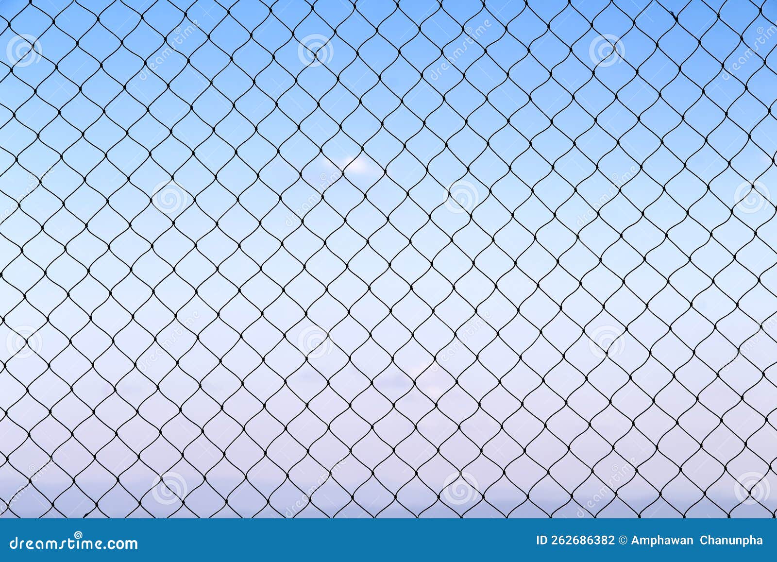 Mesh String Texture with Seamless Patterns on Bright Blue Sky ...
