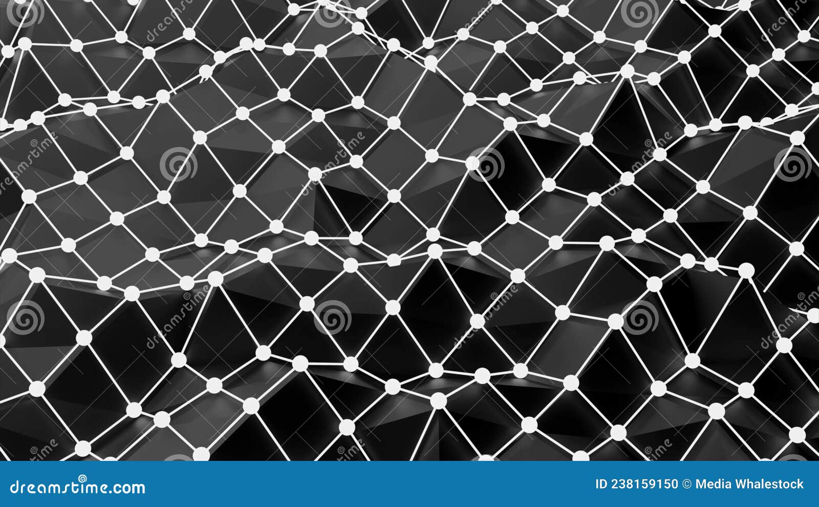 Mesh Surface with Wavy Surface Vibrations. Design. 3D Surface with ...