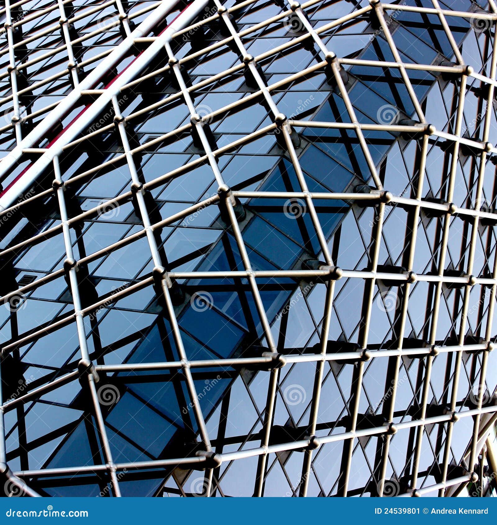 Mesh Type of Building with Glass and Metal Detail Stock Image - Image ...