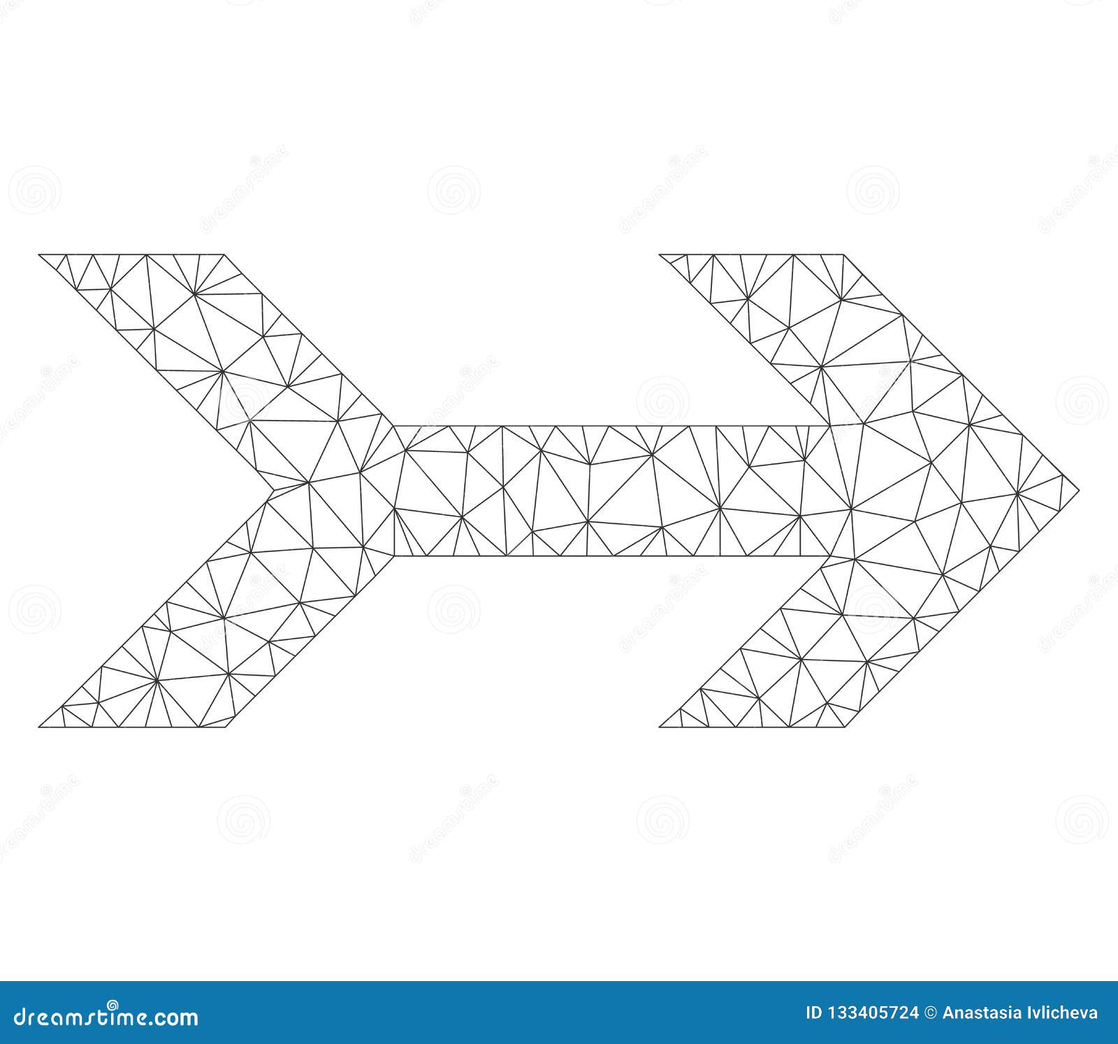 Mesh Vector Arrow Right Icon Stock Vector - Illustration of object ...