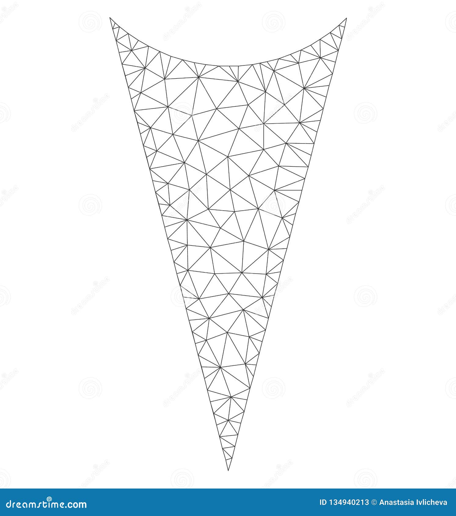 Mesh Vector Arrowhead Down Icon Stock Vector - Illustration of abstract ...