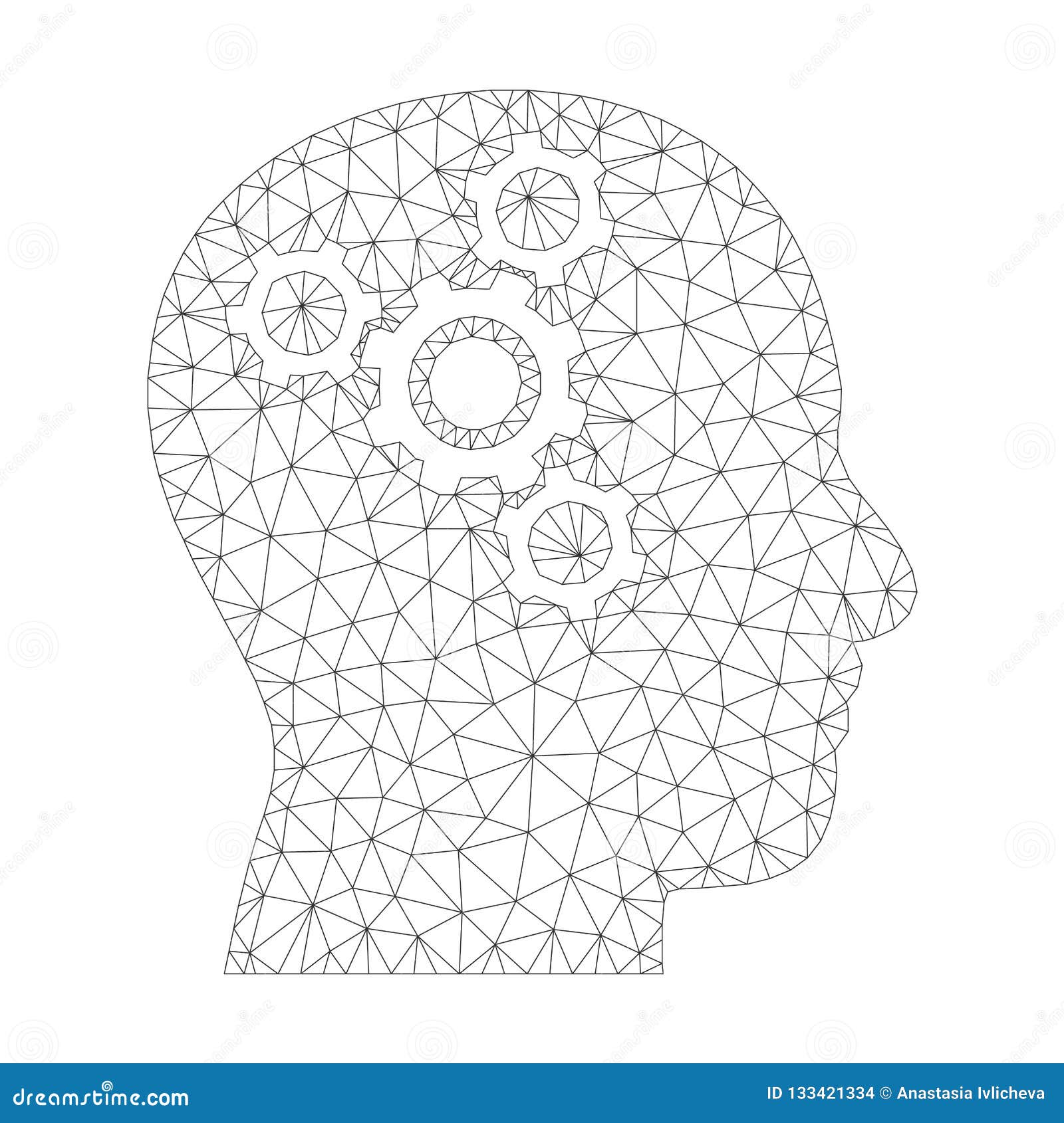 Brain Mechanics Recursive Mosaic Of Brain Mechanics Icons And Textured ...
