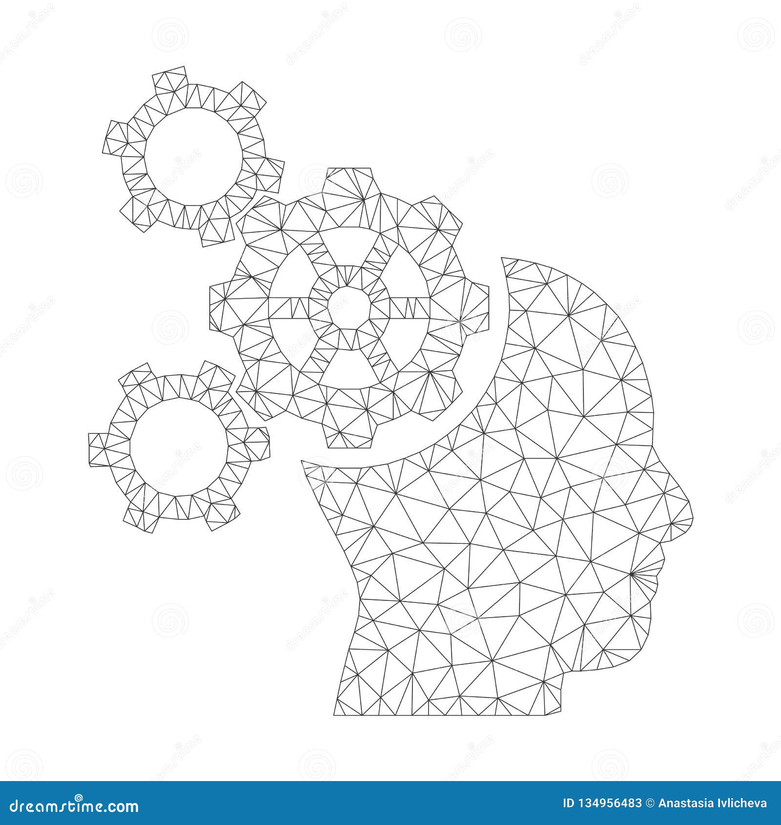 Brain Mechanics Recursive Mosaic Of Brain Mechanics Icons And Textured ...