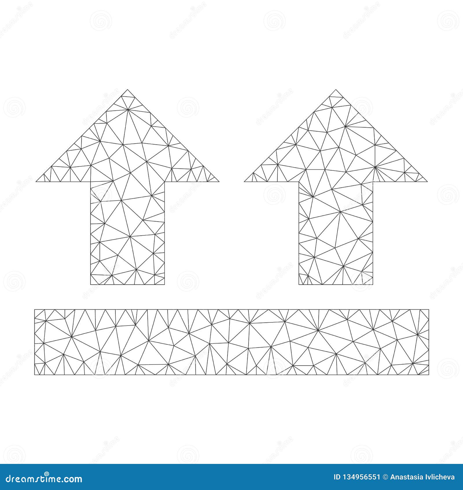 Mesh Vector Bring Up Icon stock vector. Illustration of lowpoly - 134956551