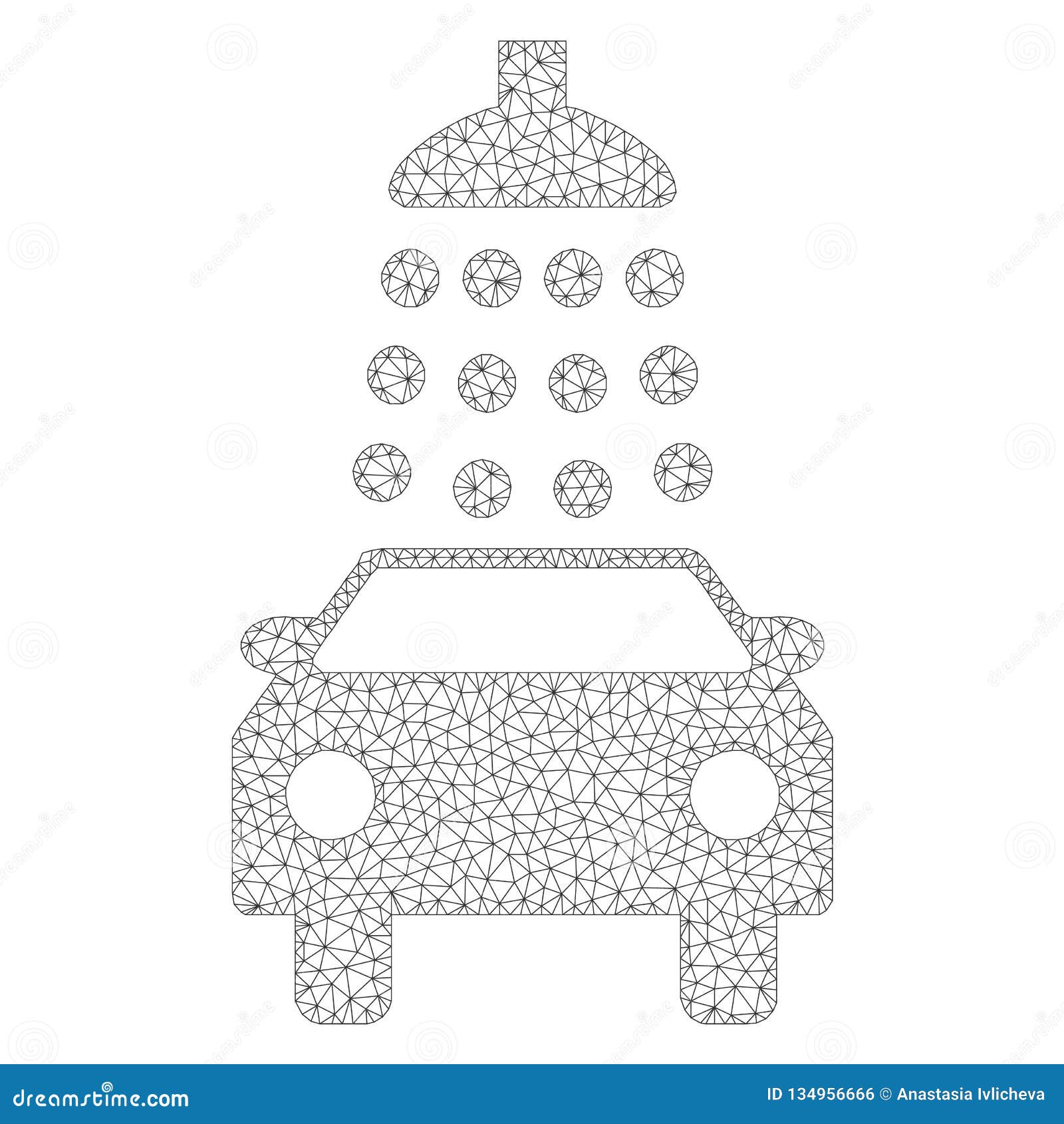 Mesh Vector Car Wash Icon ilustración del vector. Ilustración de ...