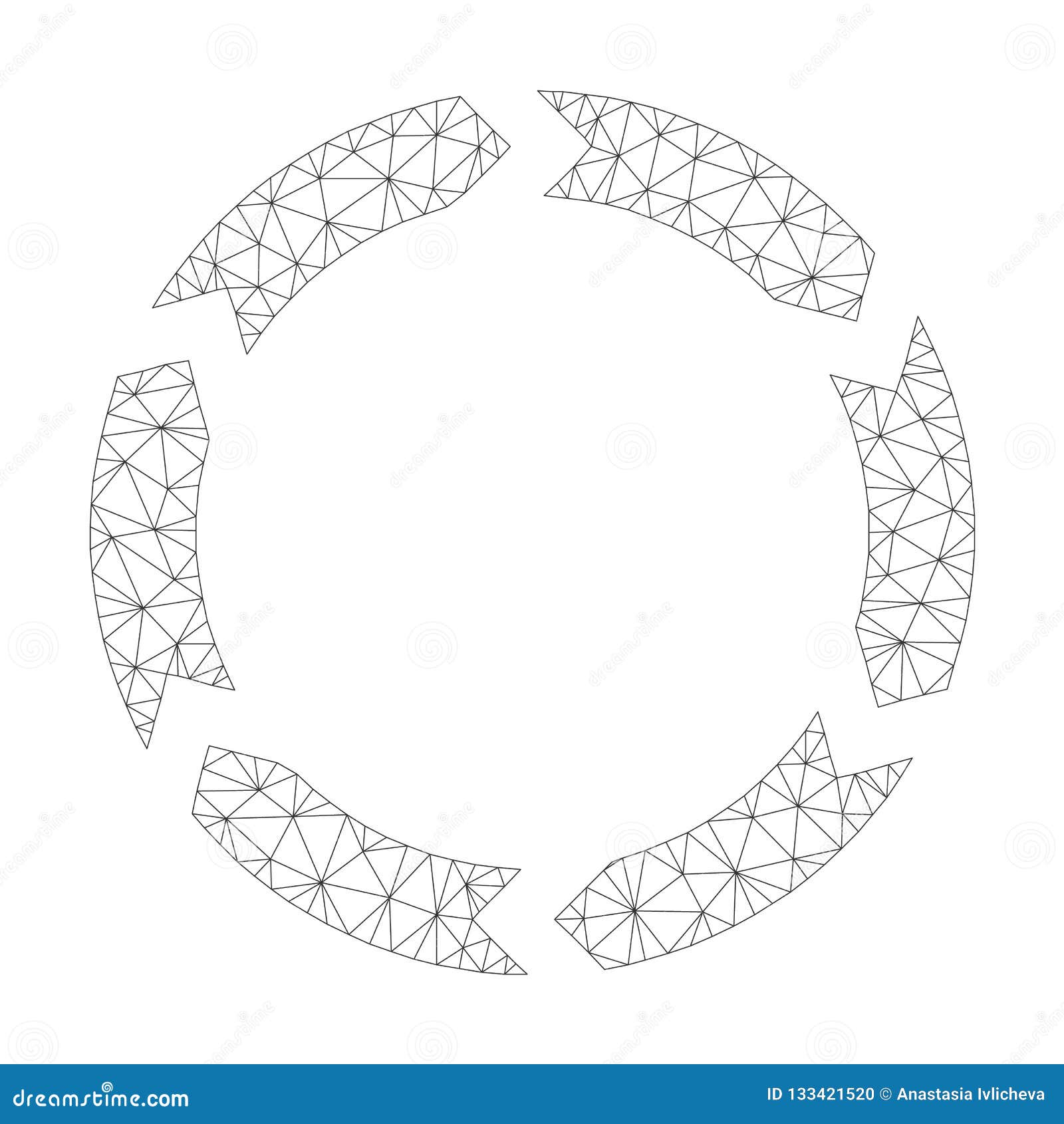 Mesh Vector Circulation Icon Ilustración del Vector - Ilustración de ...