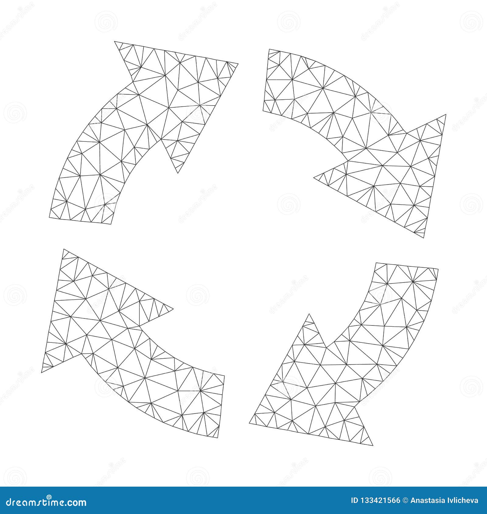Mesh Vector Circulation Icon Stock Vector - Illustration of line, flow ...