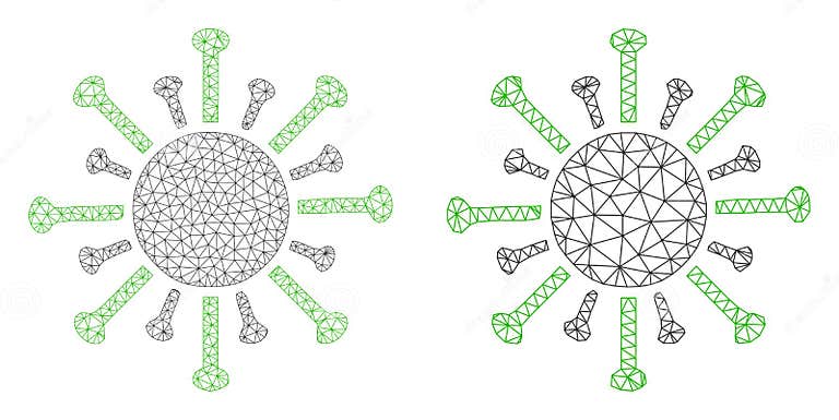 Contagious Virus Icon - Vector Polygonal Mesh Stock Vector ...