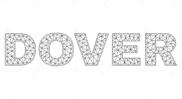 Polygonal Carcass DOVER Text Label Stock Vector - Illustration of ...