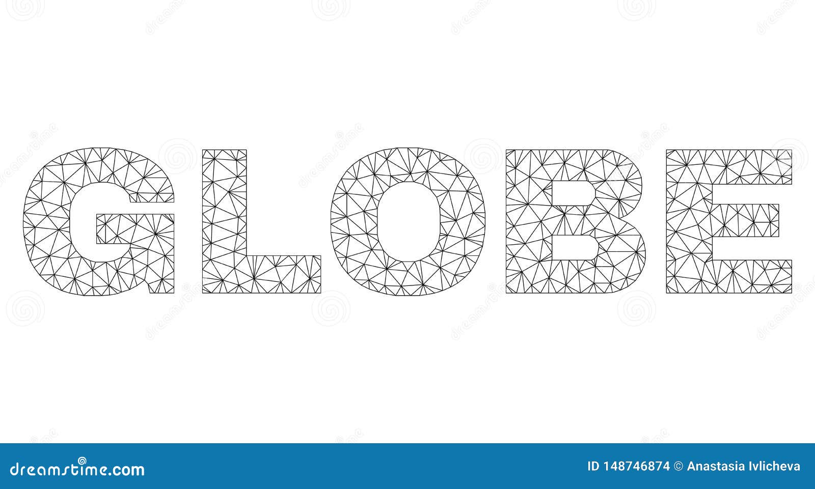 Polygonal Mesh GLOBE Text Tag Stock Vector - Illustration of ...