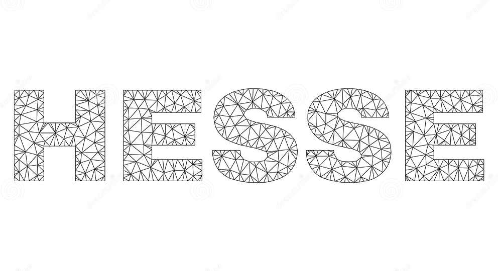 Polygonal Mesh HESSE Text Tag Stock Vector - Illustration of connection ...